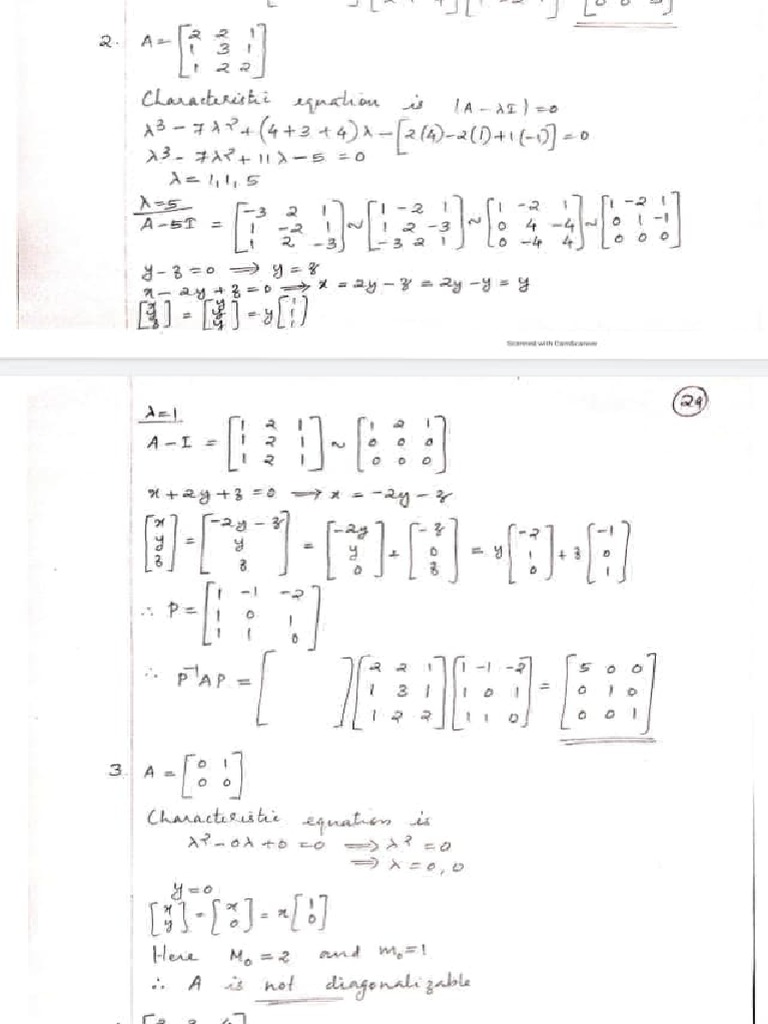 Diagonalization and Orthogonal Transform | PDF