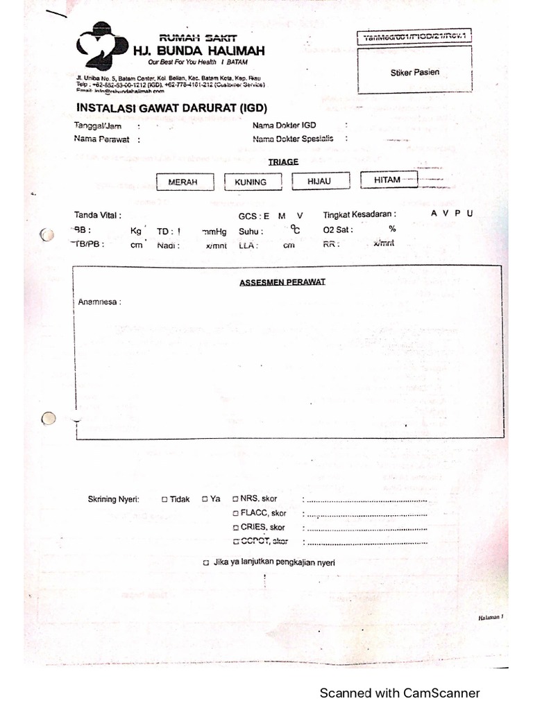 Formulir Igd Pdf