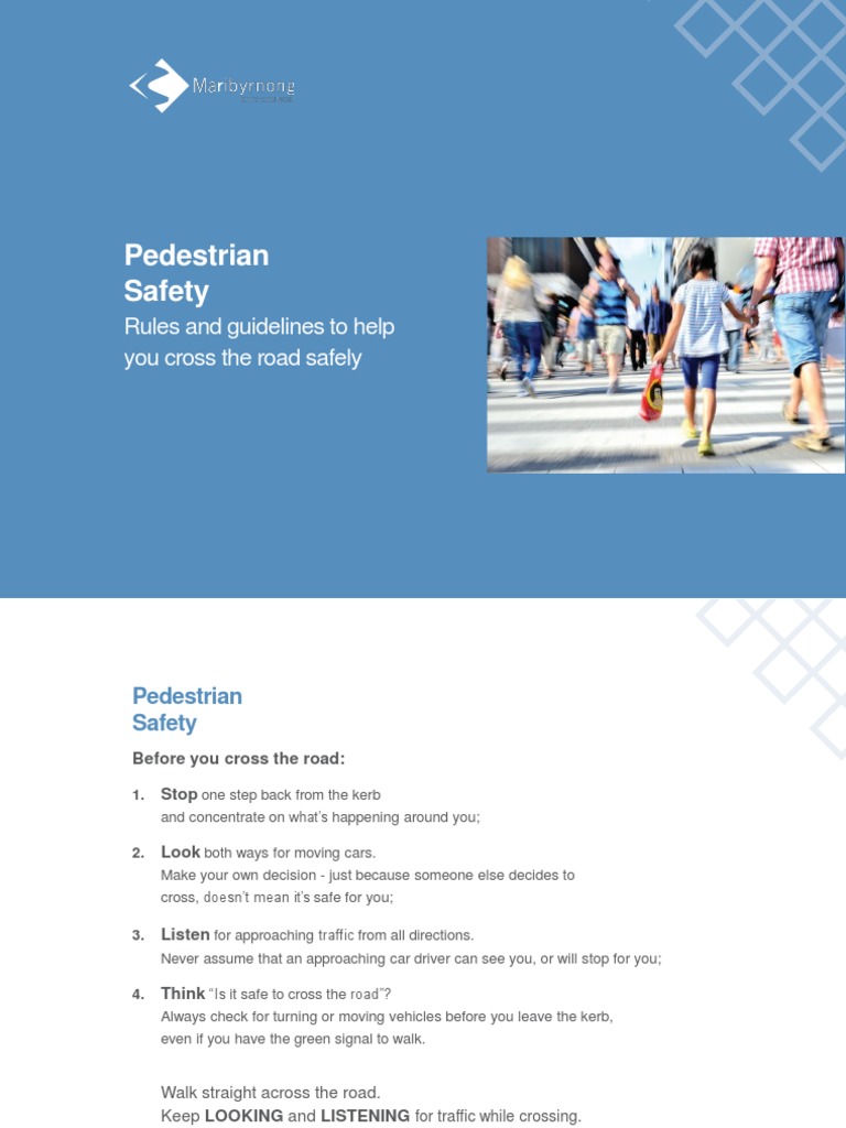 Pedestrian Safety Powerpoint | PDF | Pedestrian | Traffic