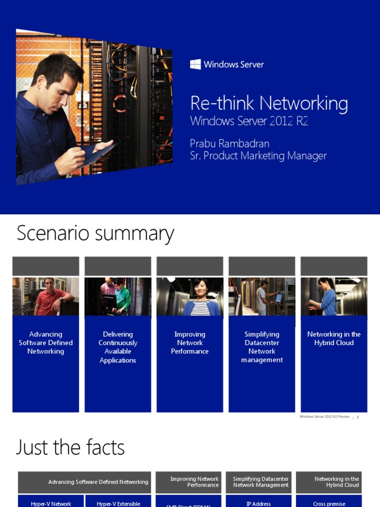 Re-Think Networking: Windows Server 2012 R2 | PDF | Hyper V | Computer Network