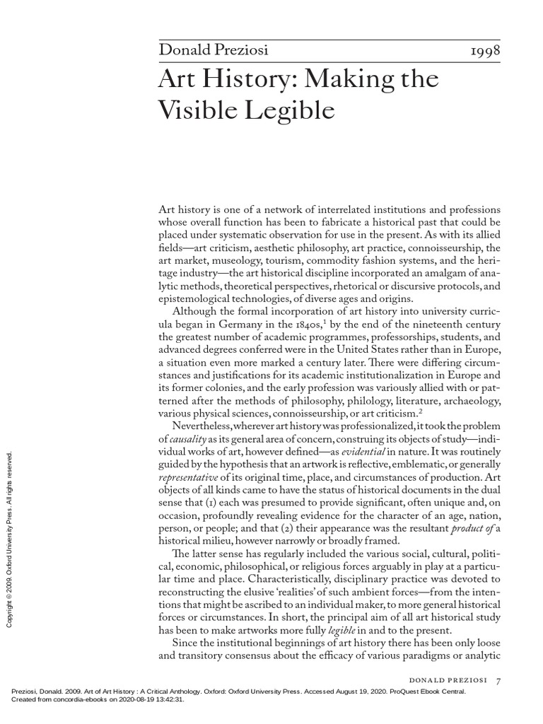 Preziosi, Donald. 1990 | PDF | Art History | Paradigm