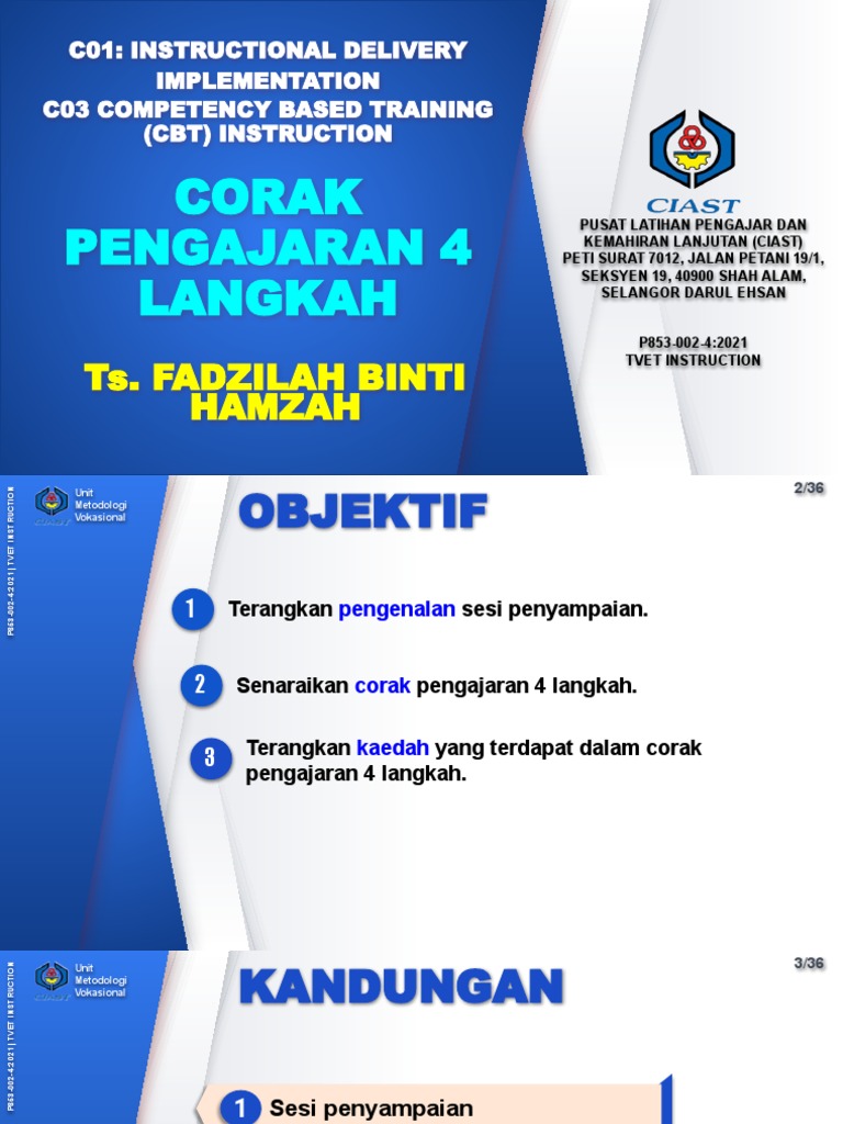 C01 Corak Pengajaran 4 Langkah | PDF | Karier & Perkembangan