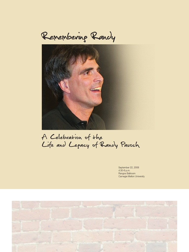 Memorial Randy Pausch | PDF | Carnegie Mellon University