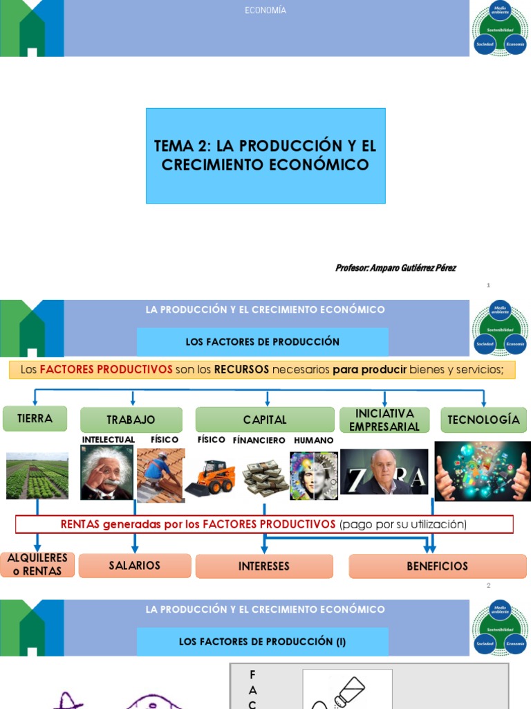 Tema 2 La Producción y El Crecimiento Económico | PDF | Factores de ...
