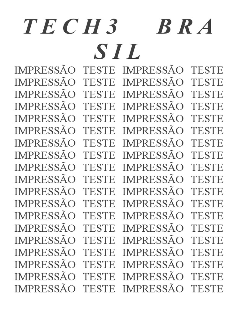 Impressão Teste | PDF
