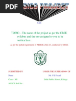 Class 12 - English Project | PDF