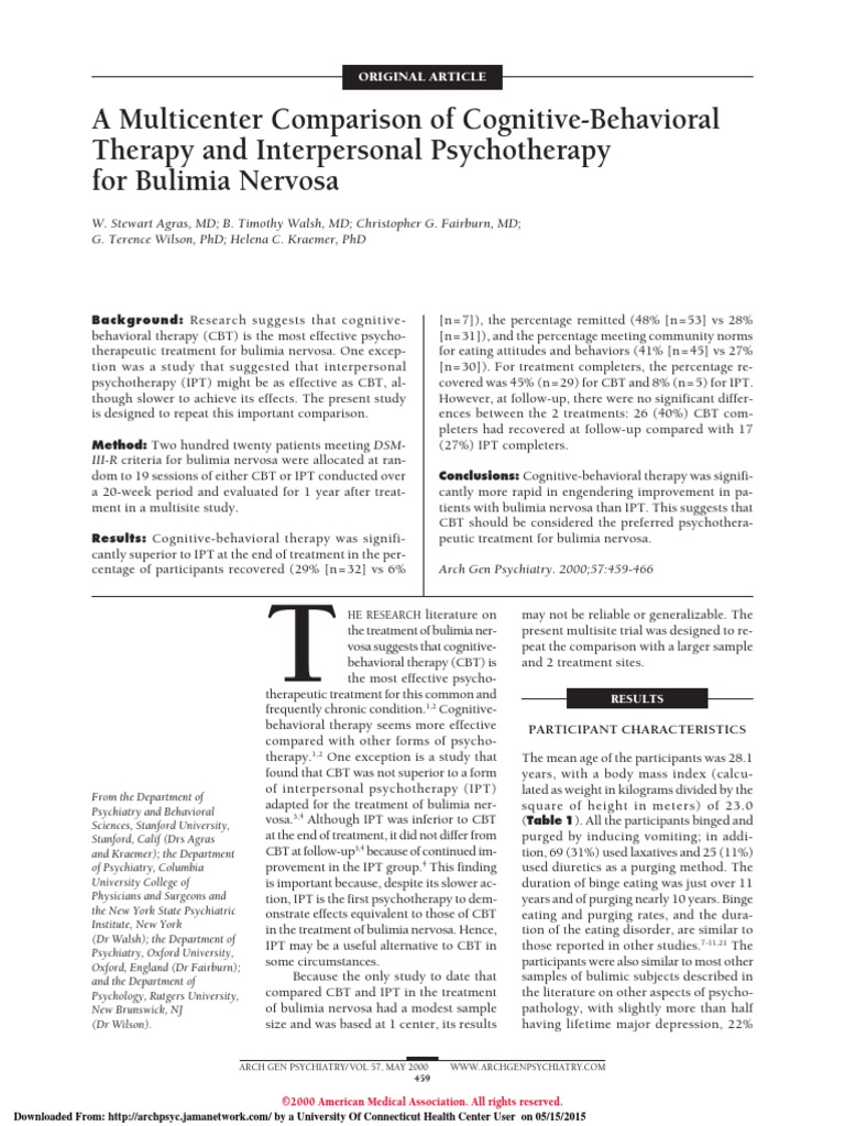 A Multicenter CBT Vs Itp | PDF