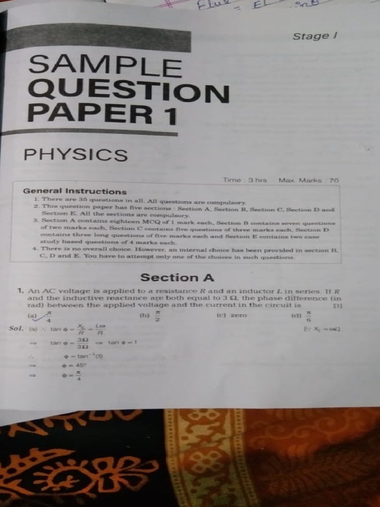 Physics Sample Paper 1 Arihant | PDF