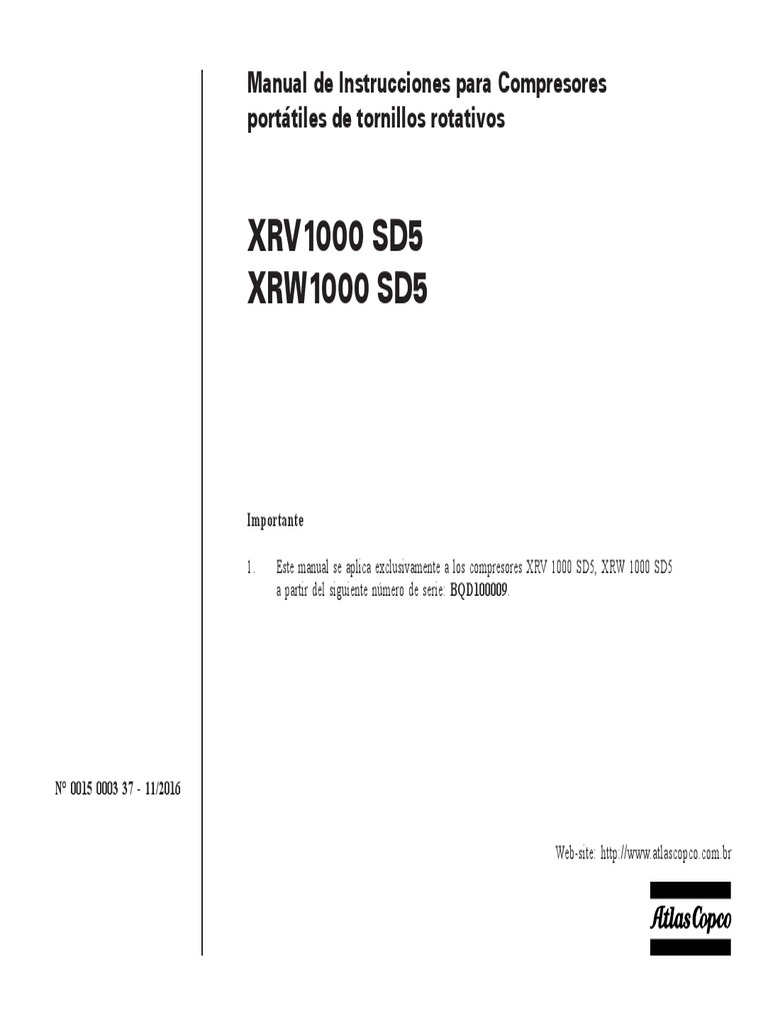 Manual de Instrucciones XR (V, W) 1000 SD5 BQD 0015 0003 37 ES | PDF ...