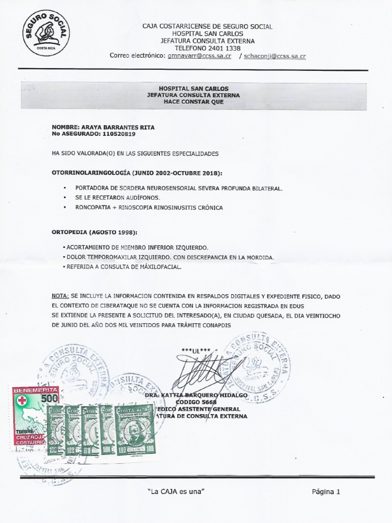 Dictamen Medico | PDF