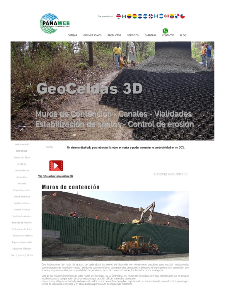 Geoceldas para Pavimentos y Erosión | PDF | Hormigón