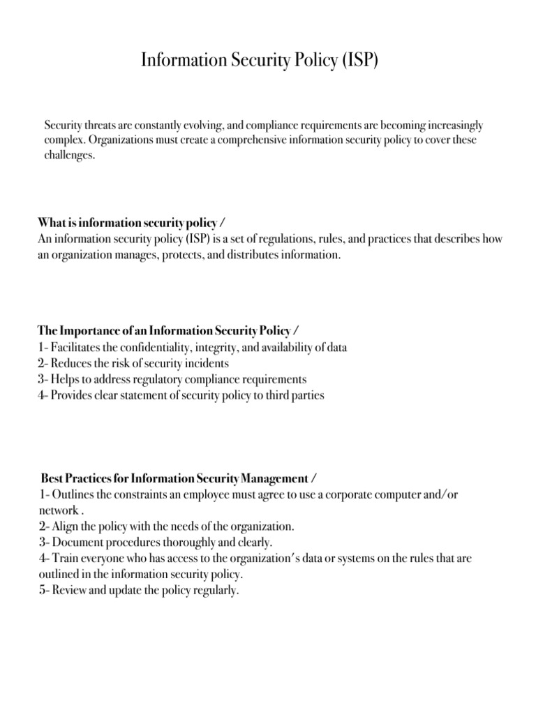 Information Security Policies | PDF | Information Security | Security