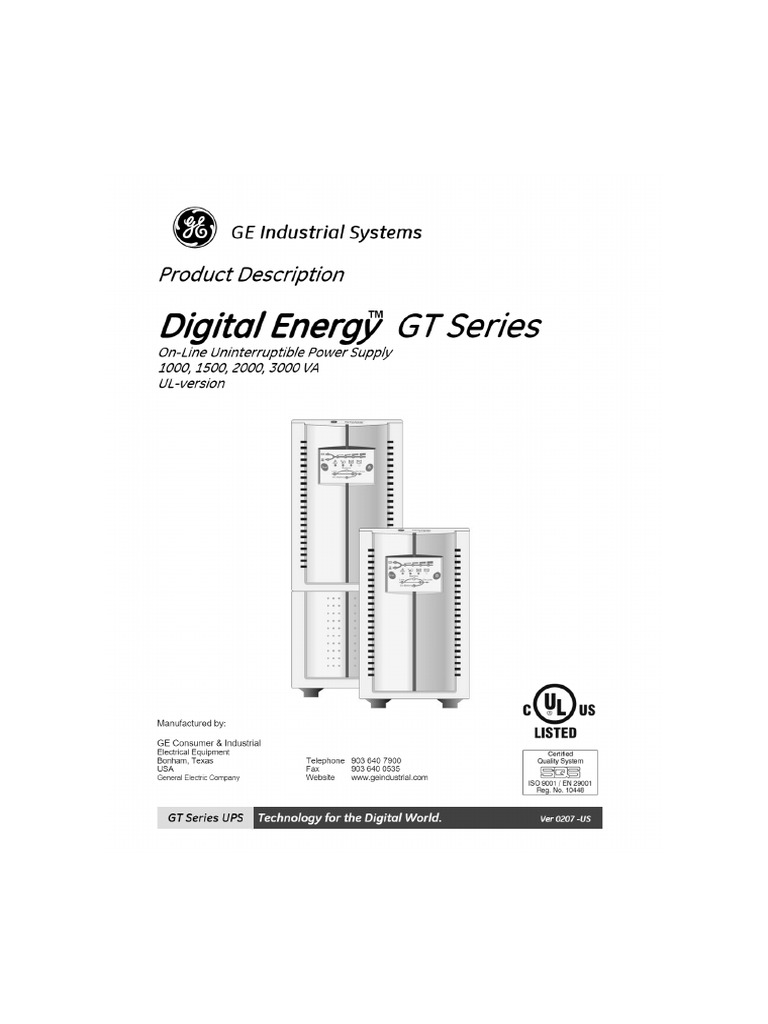 Digital Energy GT Series - Manualzz | PDF