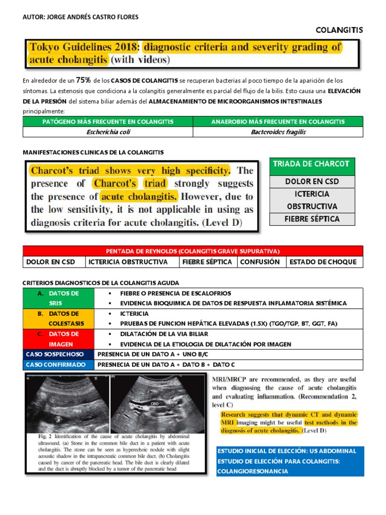 COLANGITIS | PDF | Ciencias de la Salud | Gastroenterología