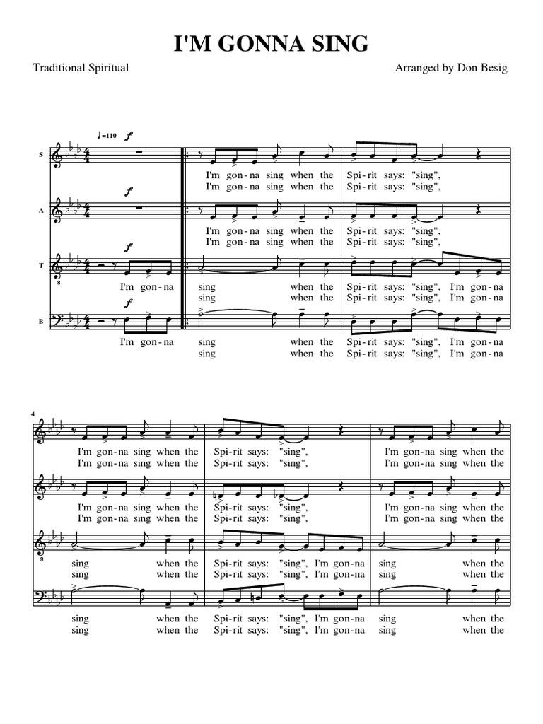 I M Gonna Sing Partitura | PDF