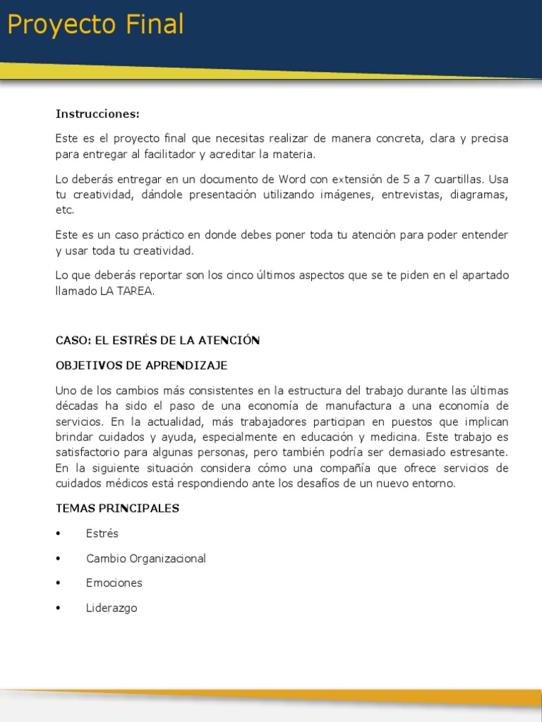 Proyecto Final | PDF | Gestión de recursos humanos | Liderazgo