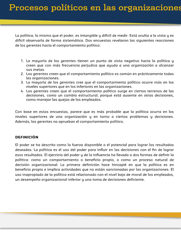 Procesos Politicos | PDF | Toma de decisiones | Comportamiento