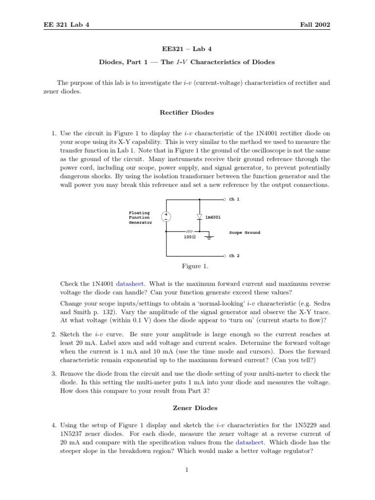 Lab 04 | PDF | Diode | Electricity