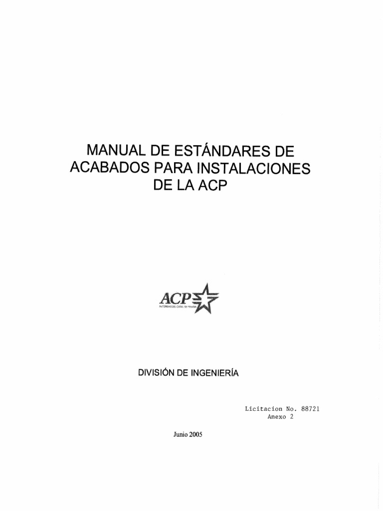 Manual de Estándares de Acabado para Instalaciones de La ACP | PDF