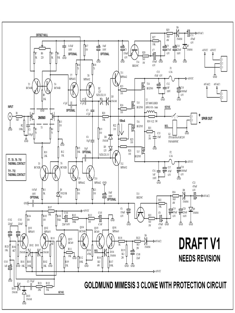 Goldmund Mimesis 3 Clone Schematic | PDF