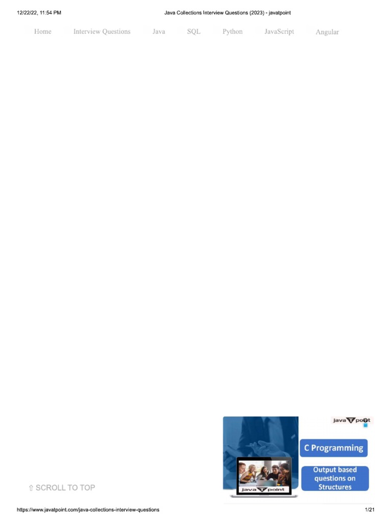 34 Java Collections Interview Questions | PDF