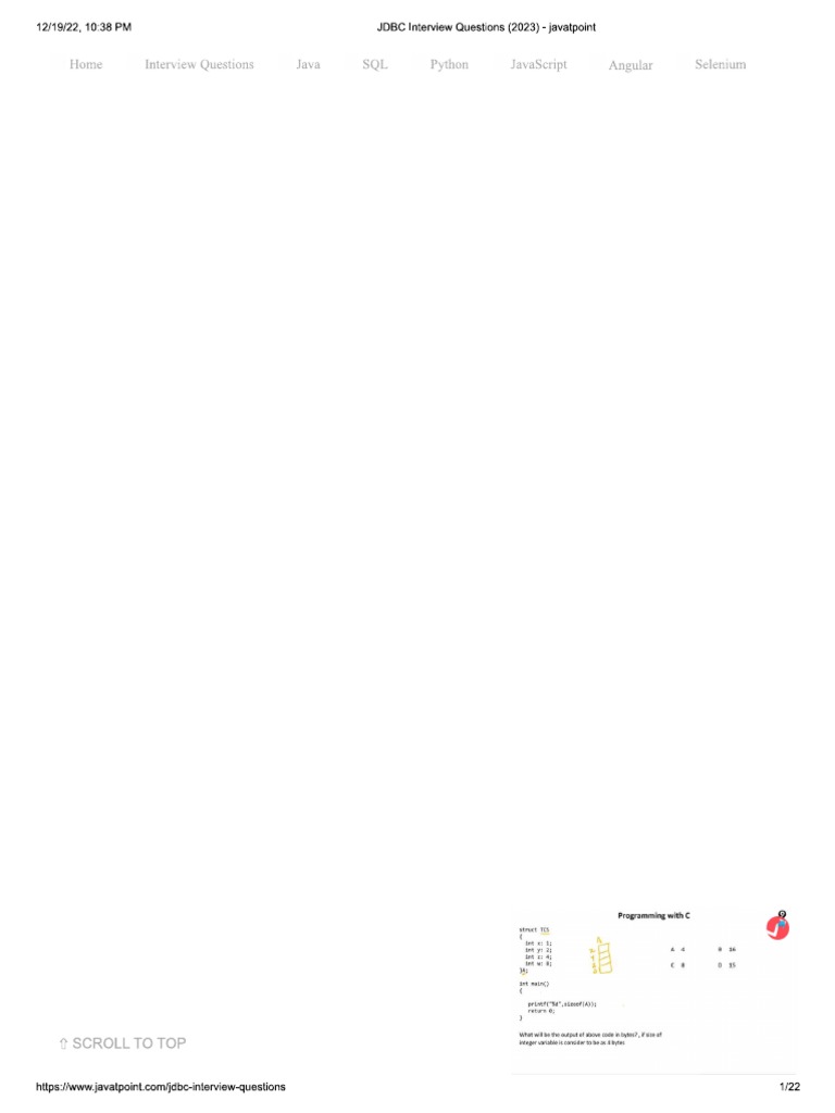 JDBC Interview Questions | PDF