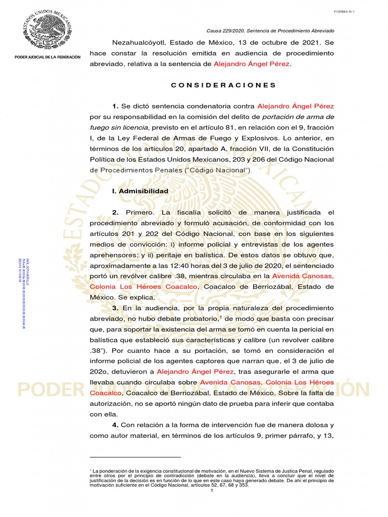 CP 229 20 Sentencia | PDF | Derecho penal | Sentencia (ley)