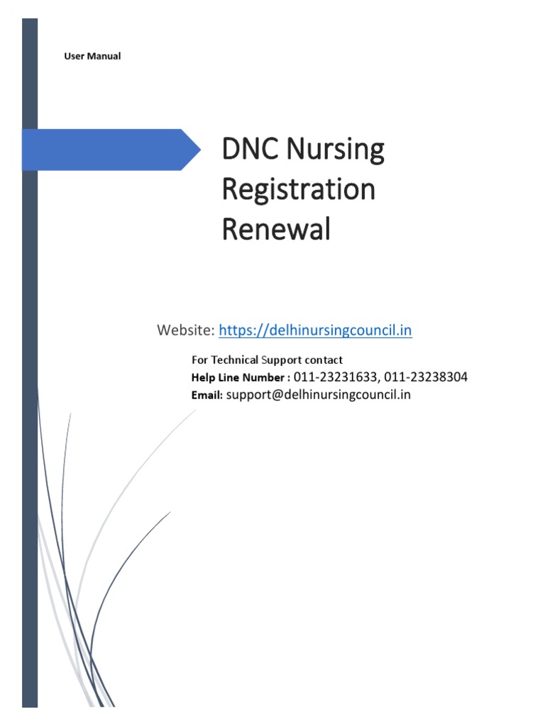 DNC Nursing Registration Renewal Guide | PDF | Login | Computing