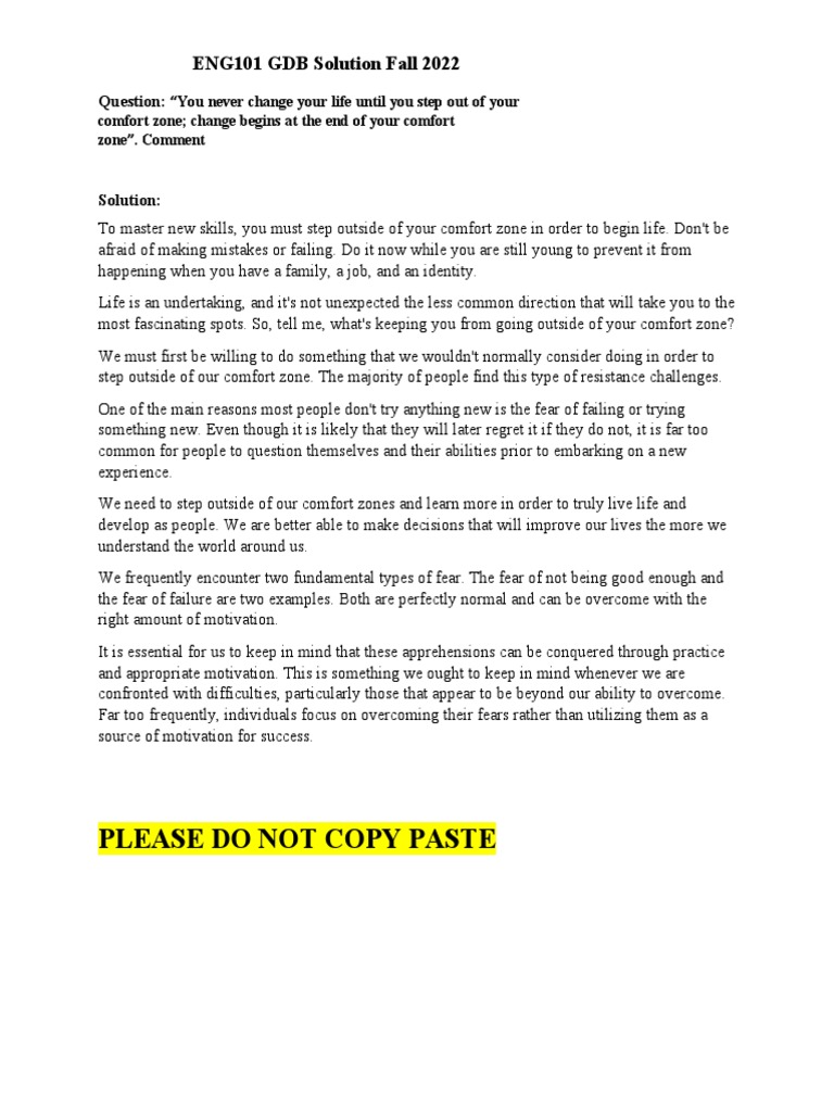 ENG101 GDB Solution Fall 2022 | PDF