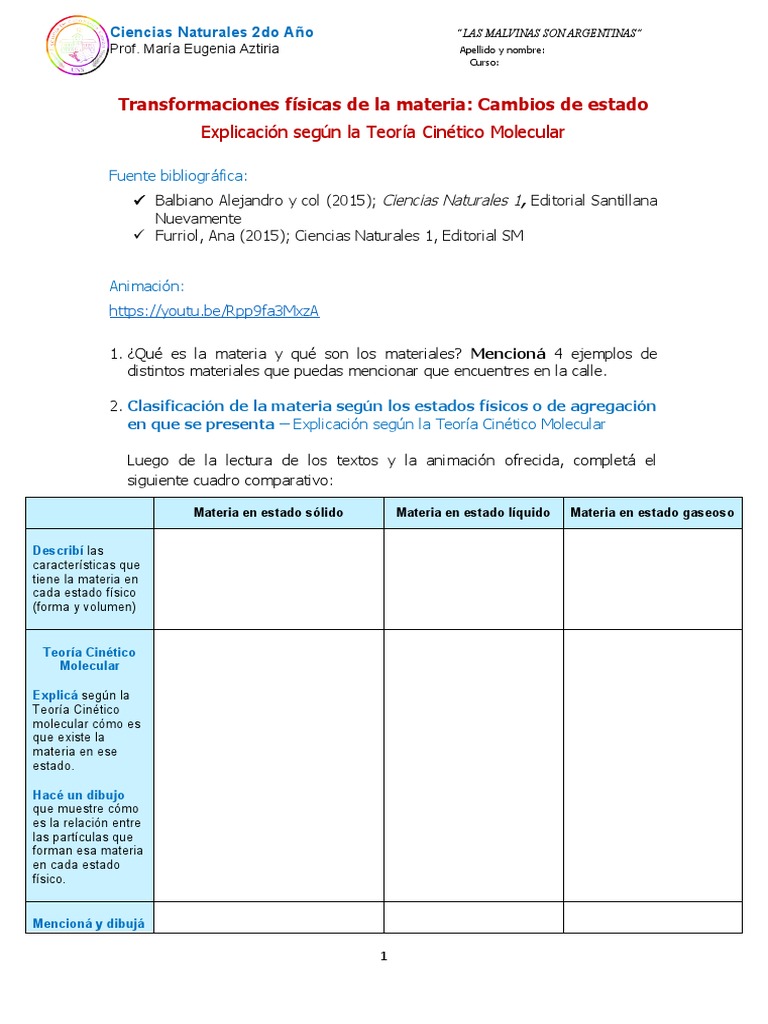 Lautaro Virdis - ACTIVIDAD 4.3 - CAMBIOS FÍSICOS DE LA MATERIA - TEORÍA ...