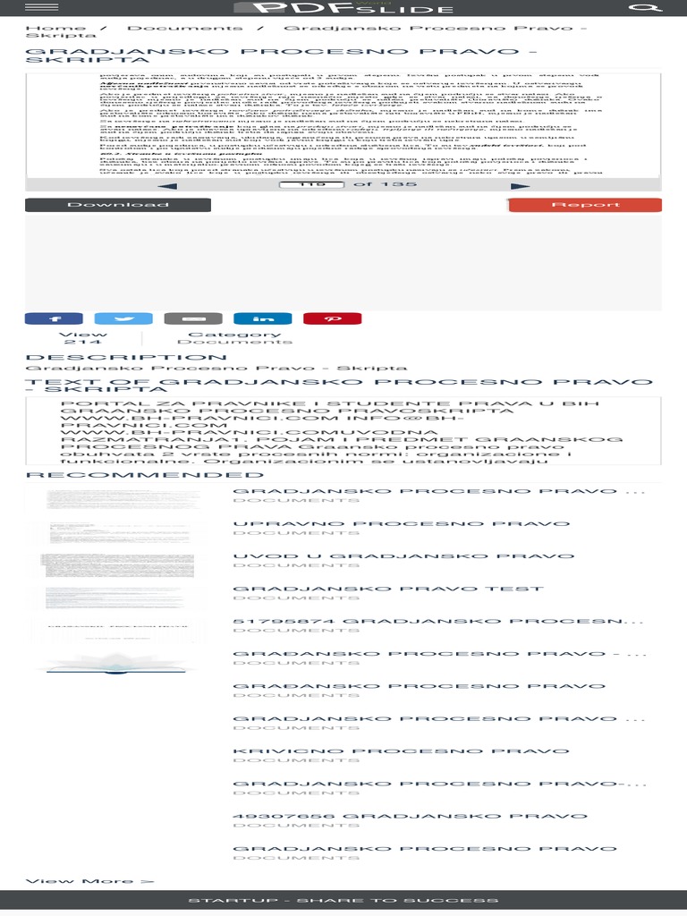 Gradjansko Procesno Pravo - Skripta | PDF