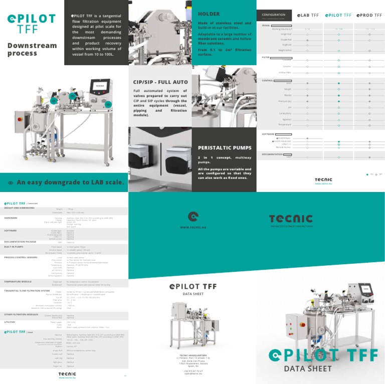 ePILOT-TFF-Datasheet | PDF | Pump | Chemical Engineering