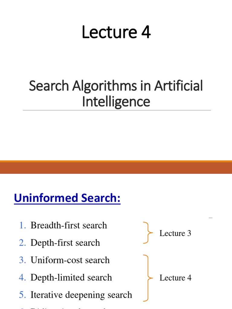 Ai Lecture 4 Pdf Applied Mathematics Algorithms And Data Structures 