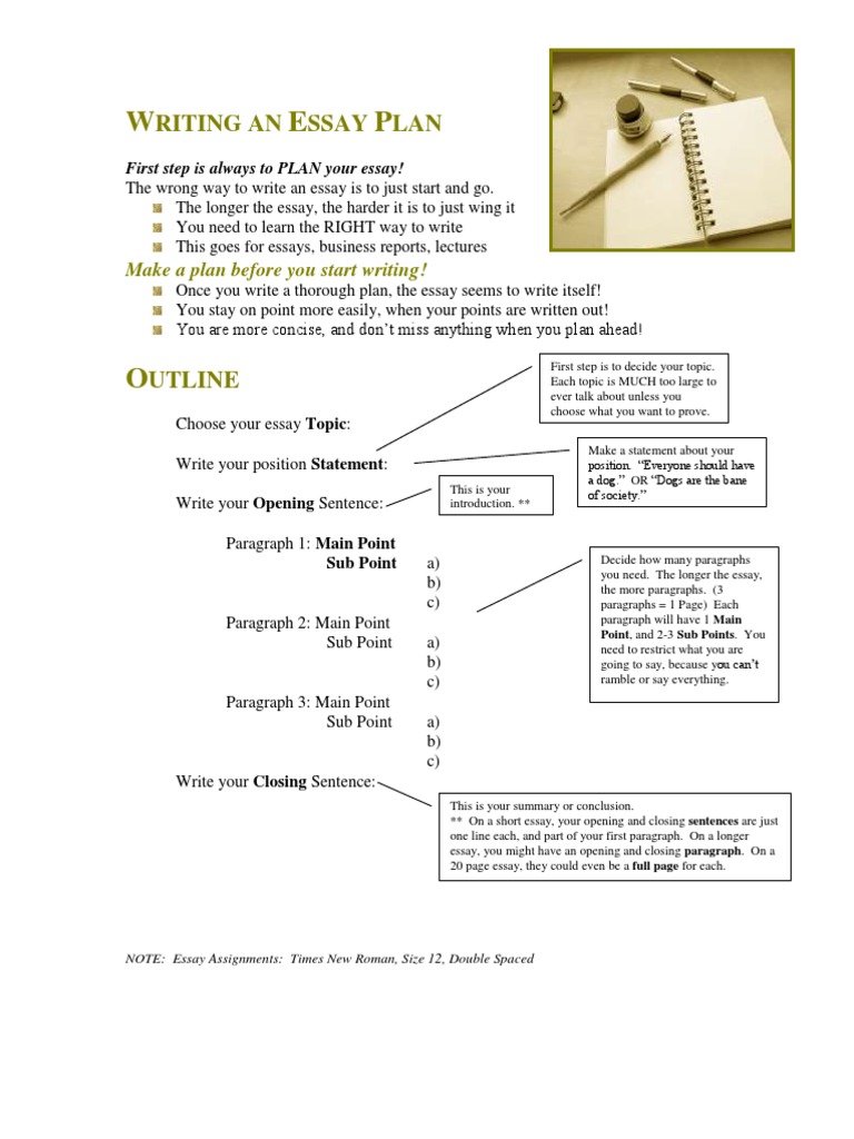 Writing An Essay Plan | PDF | Essays | Paragraph