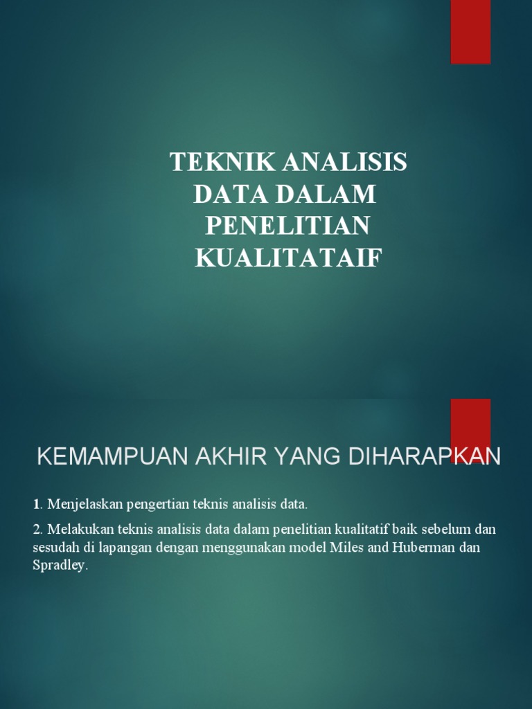 Analisis Miles Huberman Dan Spredly | PDF