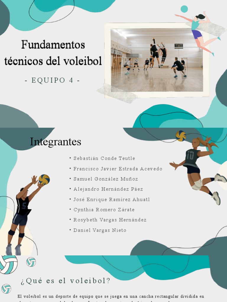 Fundamentos Técnicos Del Voleibol | PDF | Equipos | Juegos de habilidad física
