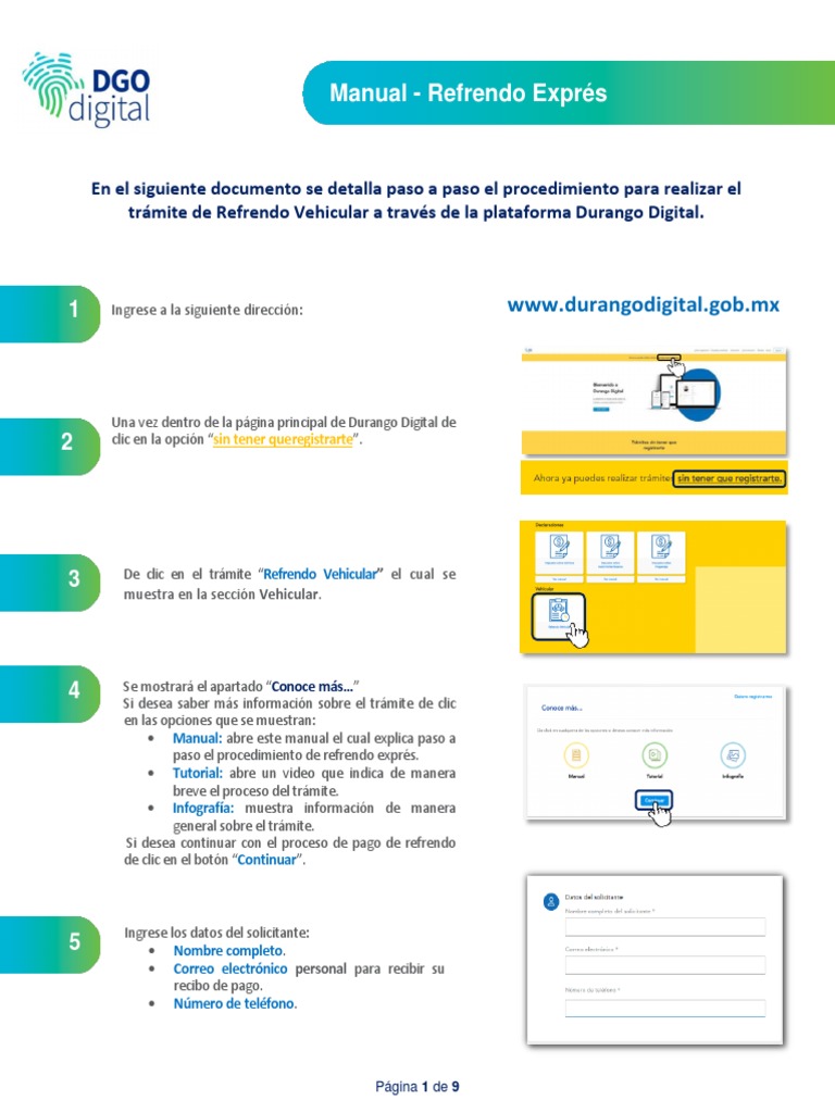 Manual Refrendo Express (1) | PDF