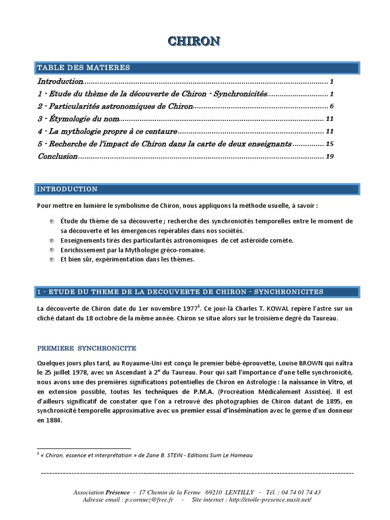 Chiron | PDF | Astronomie