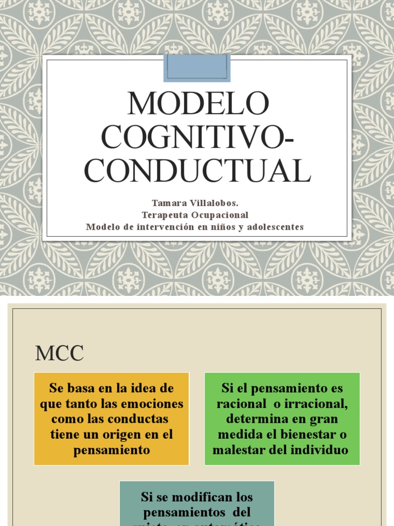Modelo Cognitivo Conductual 2021 | PDF | Terapia de conducta cognitiva | Terapia cognitiva