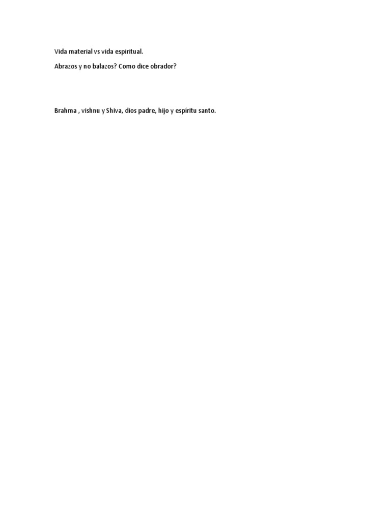 Vida Material Vs Vida Espiritual | PDF