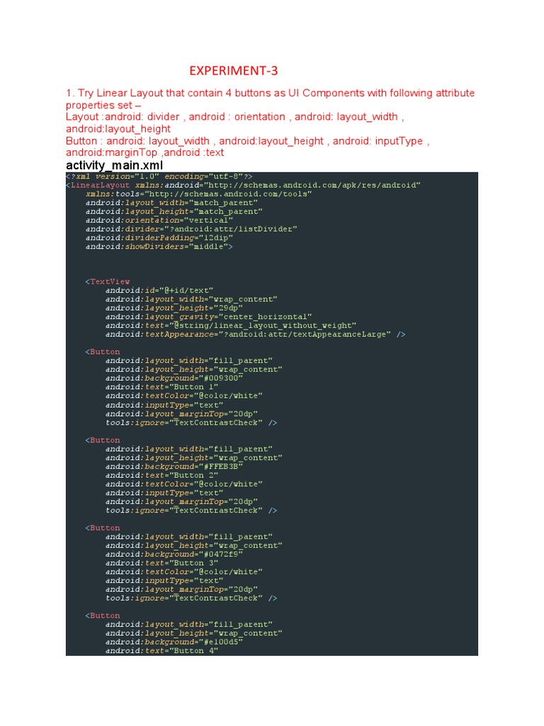 Lab Assignment-5 | PDF | Android (Operating System) | Mobile Software