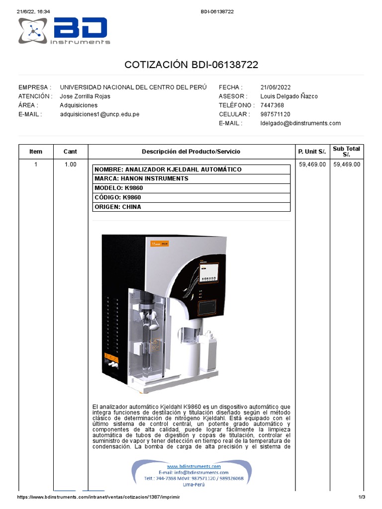 BD Instruments | PDF | USB