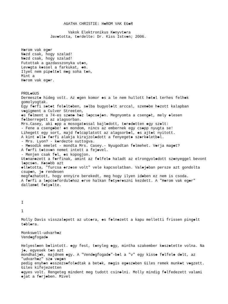Agatha Christie; Három Vak Egér | PDF