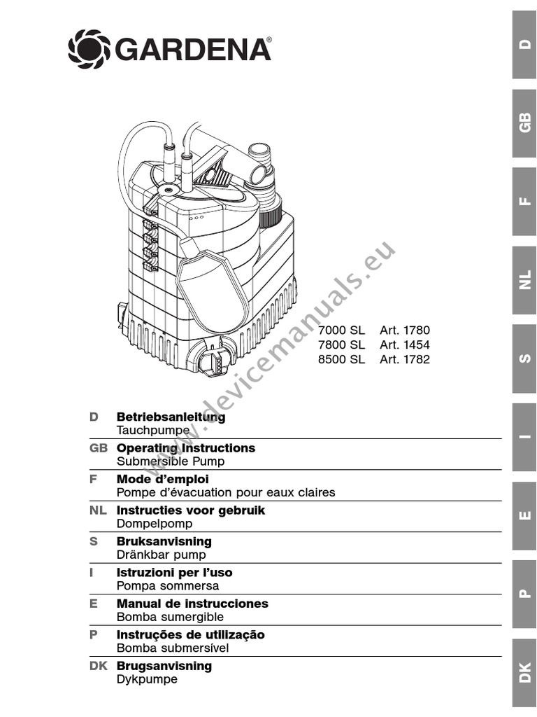 7000 SL | PDF | Pump | Mains Electricity