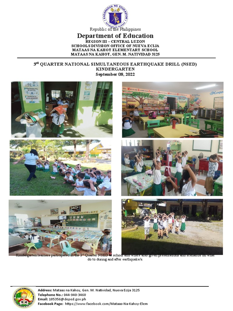 3rd Quarter NSED Kindergarten | PDF