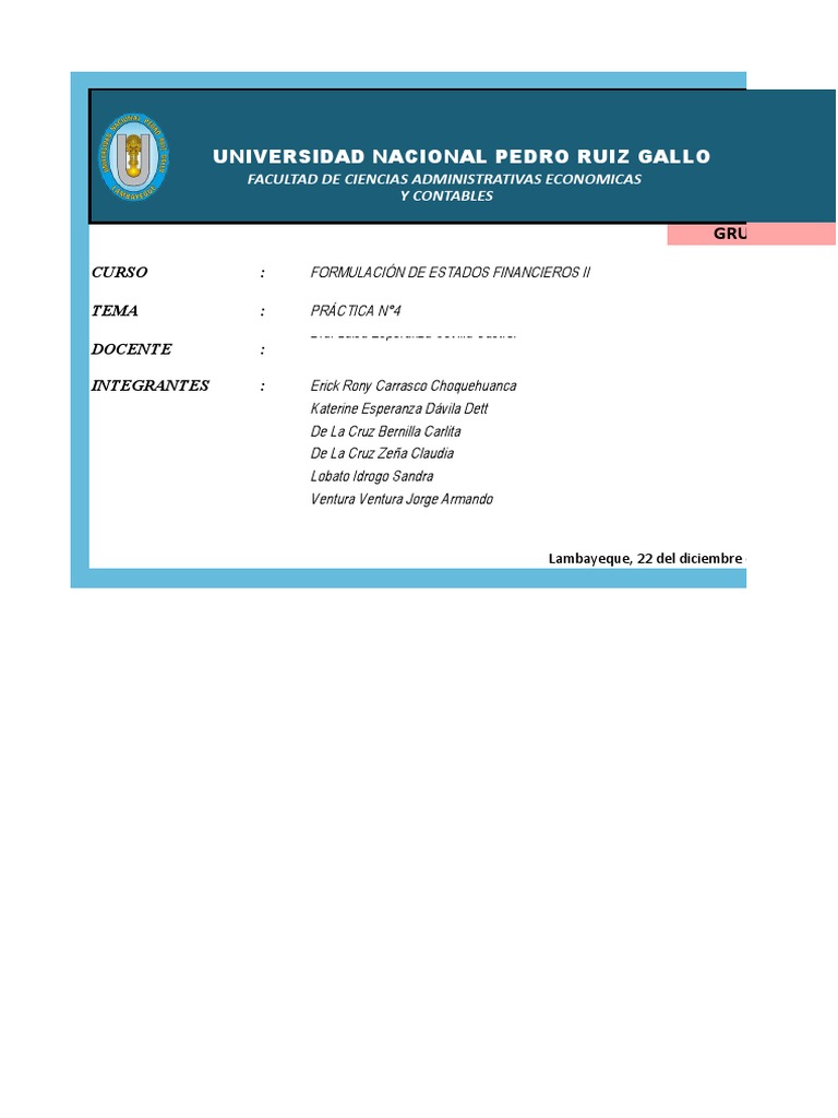 PRÁCTICA N°4 Grupo N°2 | PDF | Contabilidad | Tipo de cambio