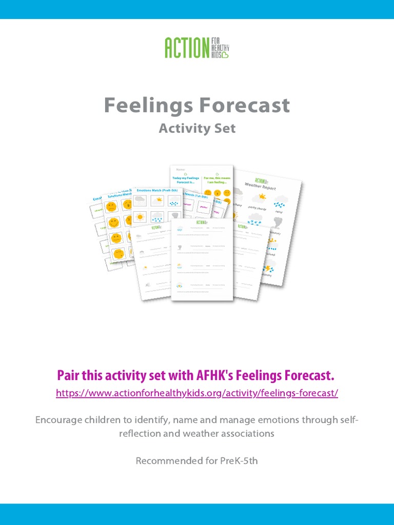 Feelings Forecast Activity Set | PDF | Weather | Weather Forecasting