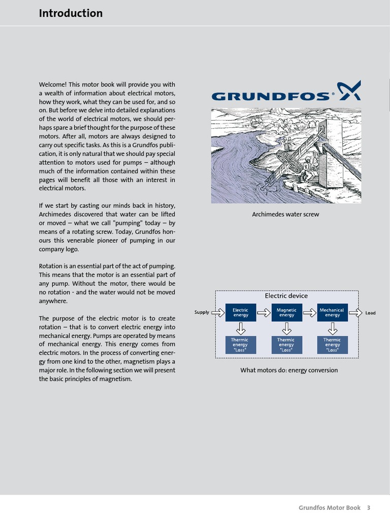 Grundfos Motor Book EN | PDF | Electric Motor | Electromagnetic Induction