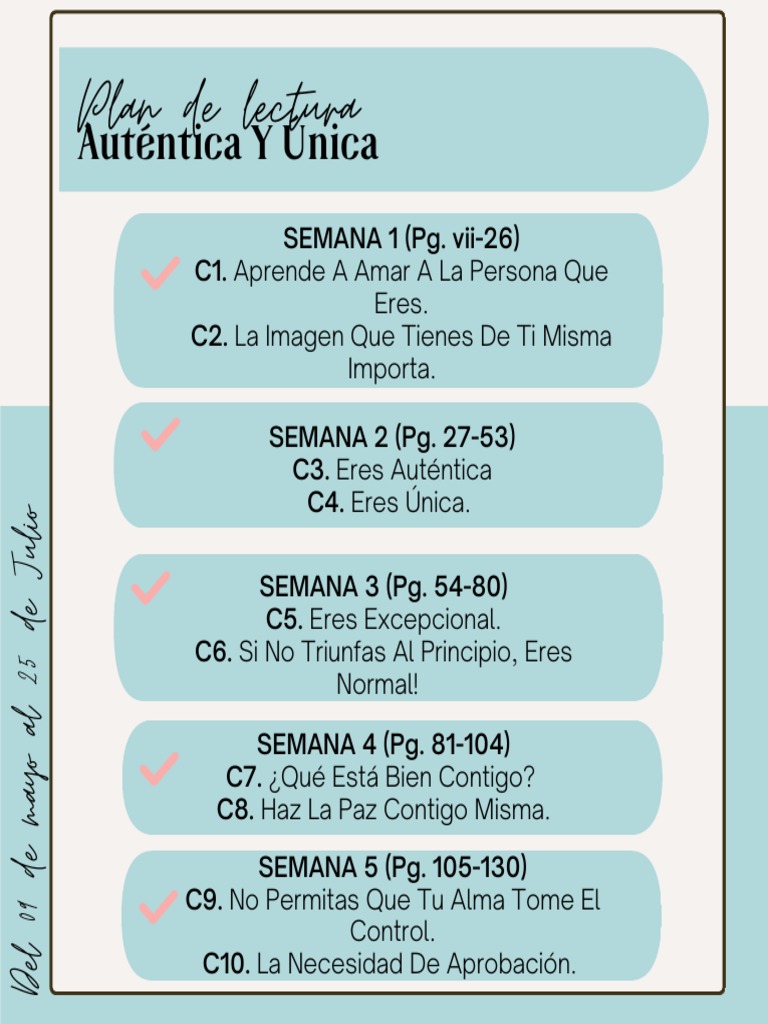 Auténtica Y Única by Joyce Meyer PLAN DE LECTURA | PDF
