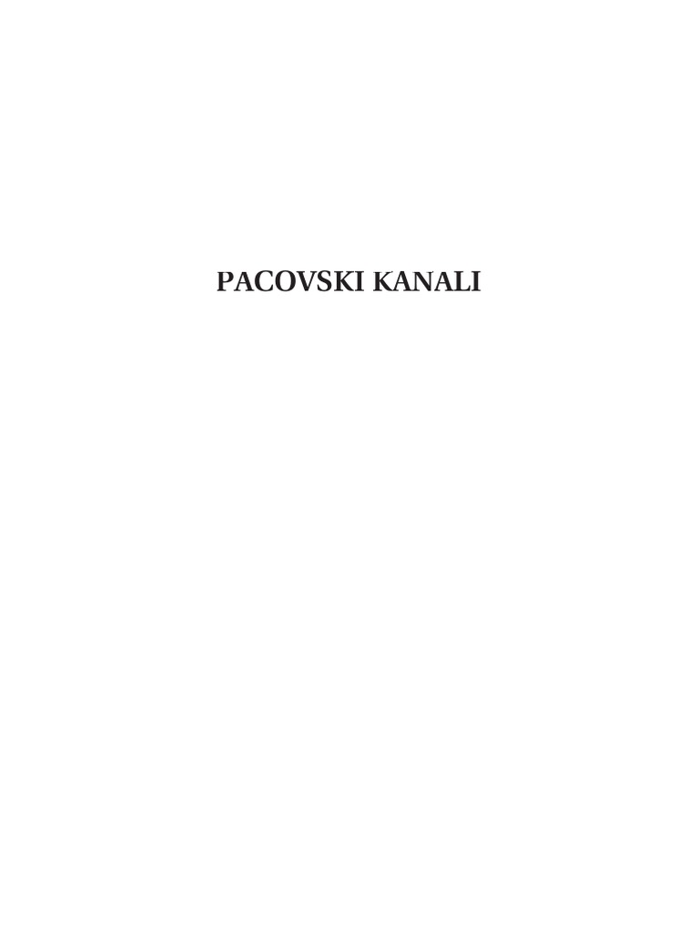 Pacovski Kanali Final | PDF